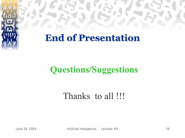 Artificial Intelligence Lecture Slide-03 | PPT
