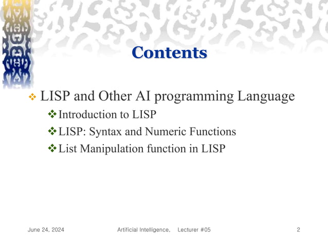 Artificial Intelligence Lecture Slide-05 | PPT