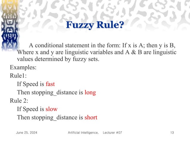 Artificial Intelligence Lecture Slide-07 | PPT