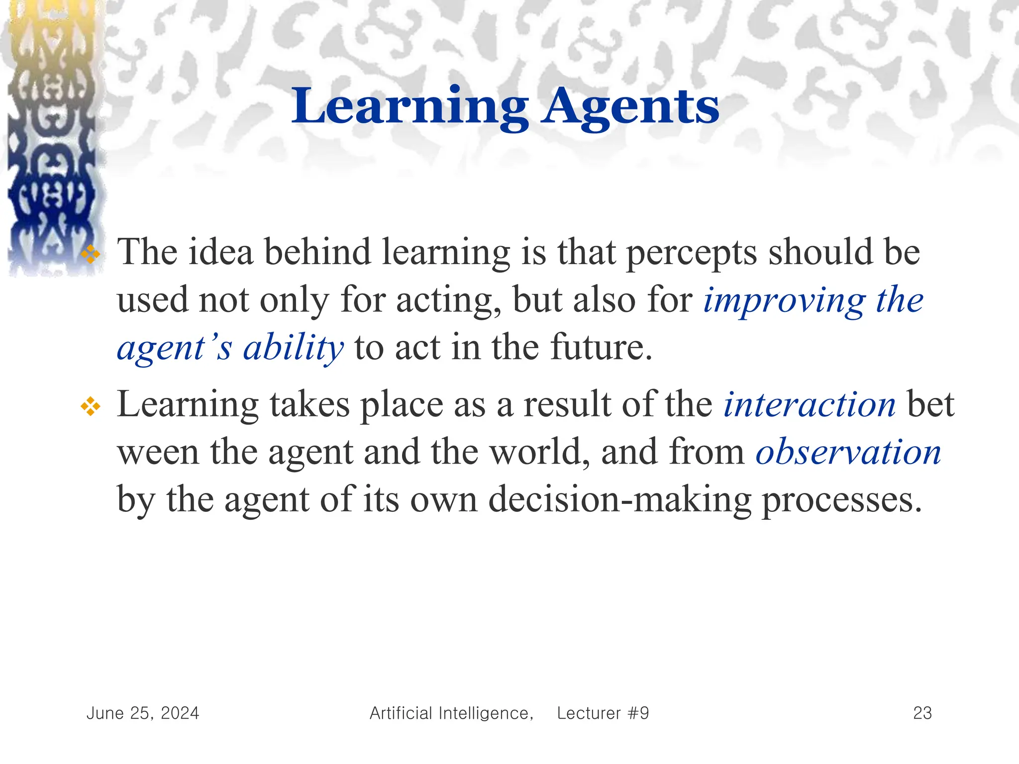 Artificial Intelligence Lecture Slide-09 | PPT