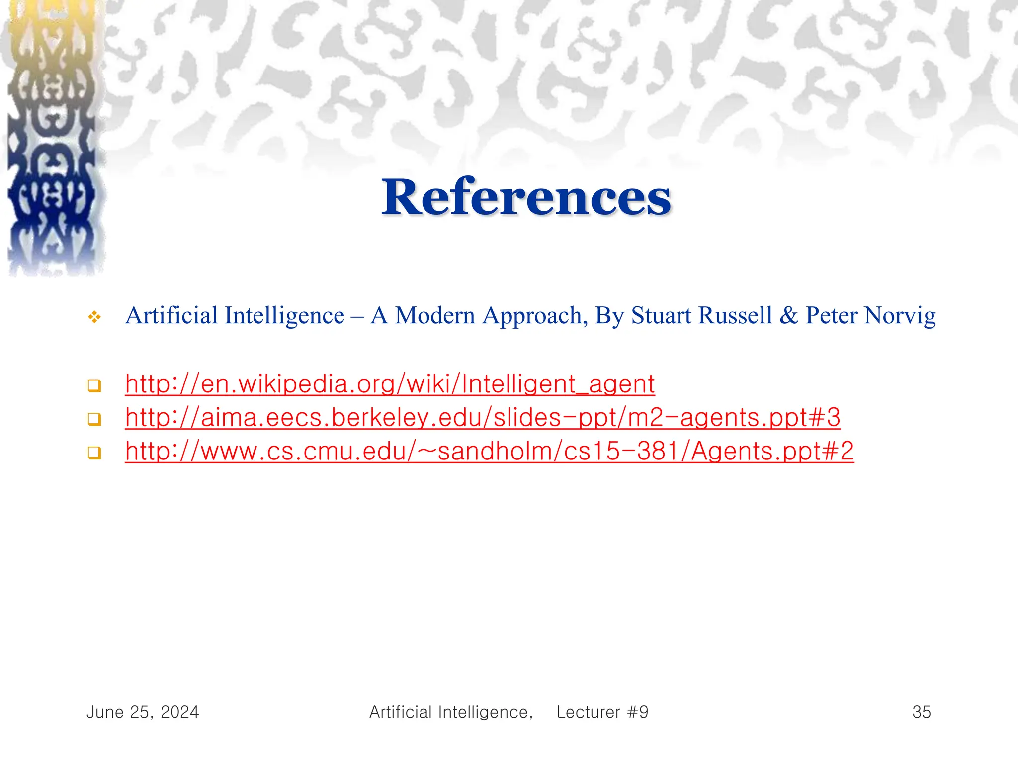 Artificial Intelligence Lecture Slide-09 | PPT