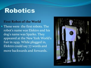 Ai lecture 04 robotics | PPTX