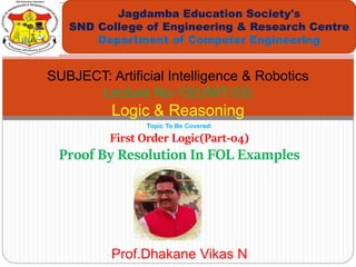 Ai lecture 13(unit03) | PPTX