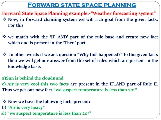 I. FSSP(Progression Planner) II. BSSP(Regression Planner | PDF ...