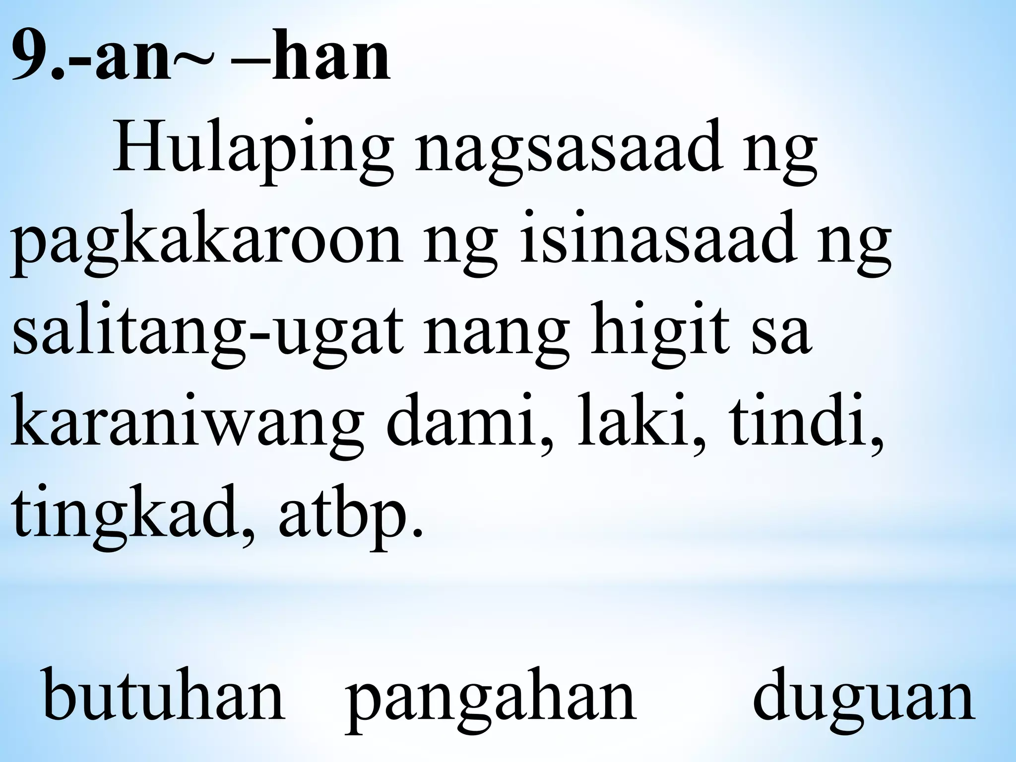 Mga Panlaping Makauri | PPTX