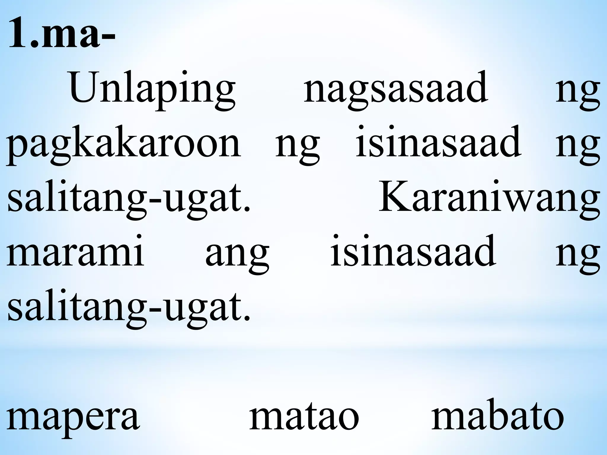Mga Panlaping Makauri | PPTX