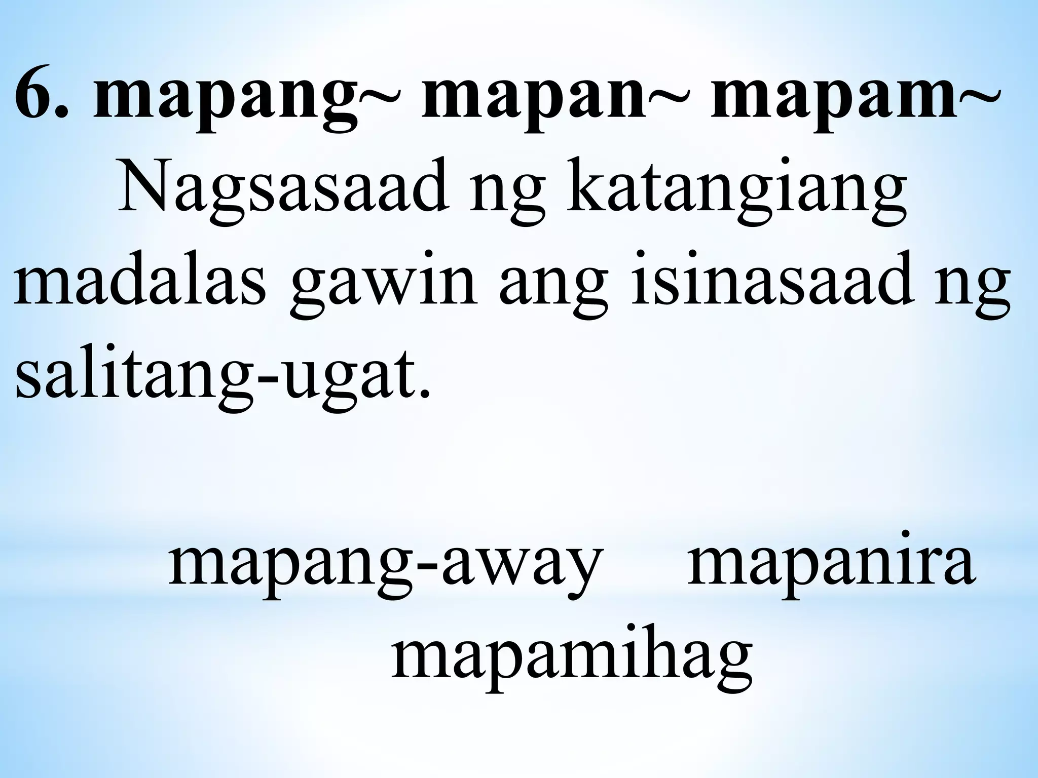 Mga Panlaping Makauri | PPTX