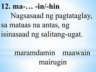 Mga Panlaping Makauri | PPTX