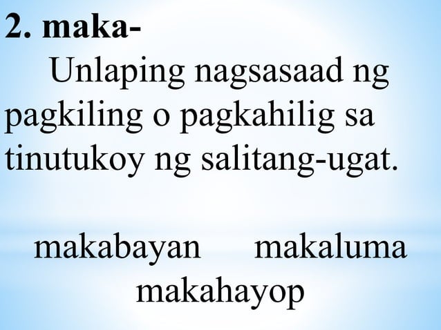 Mga Panlaping Makauri | PPTX