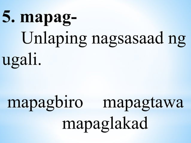 Mga Panlaping Makauri | PPTX