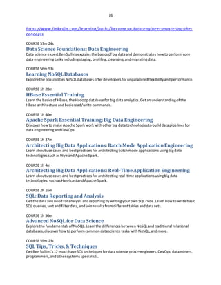 List of Learning Paths available in LinkedIn Learning on Data Science ...