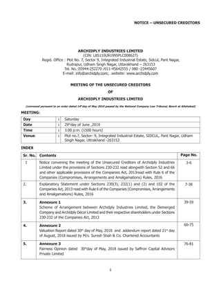 ARCHIDPLY INDUSTRIES LIMITED | PDF