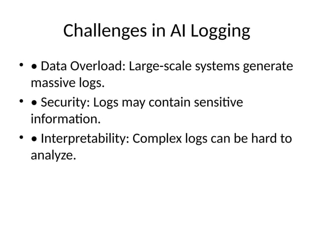 ai logs.pptx... this presentation is about AI logarithm | PPT