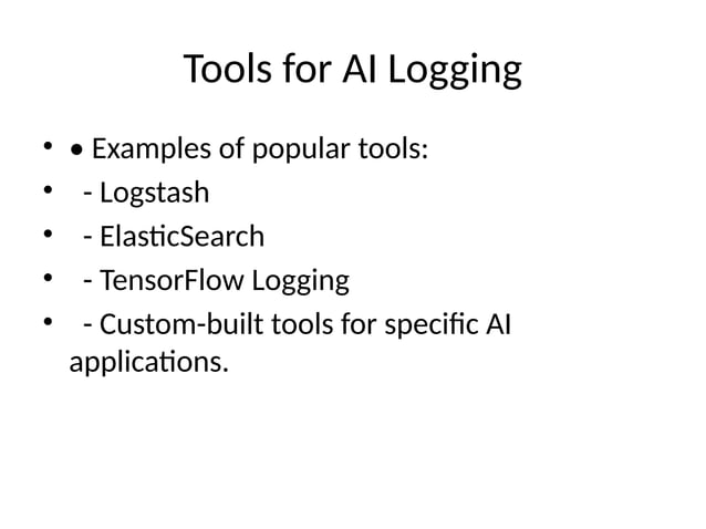 ai logs.pptx... this presentation is about AI logarithm | PPT