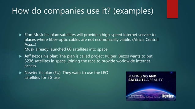 AI Low-Earth-Orbit satellite systems | PPTX | Telecommunications Industry | Industries