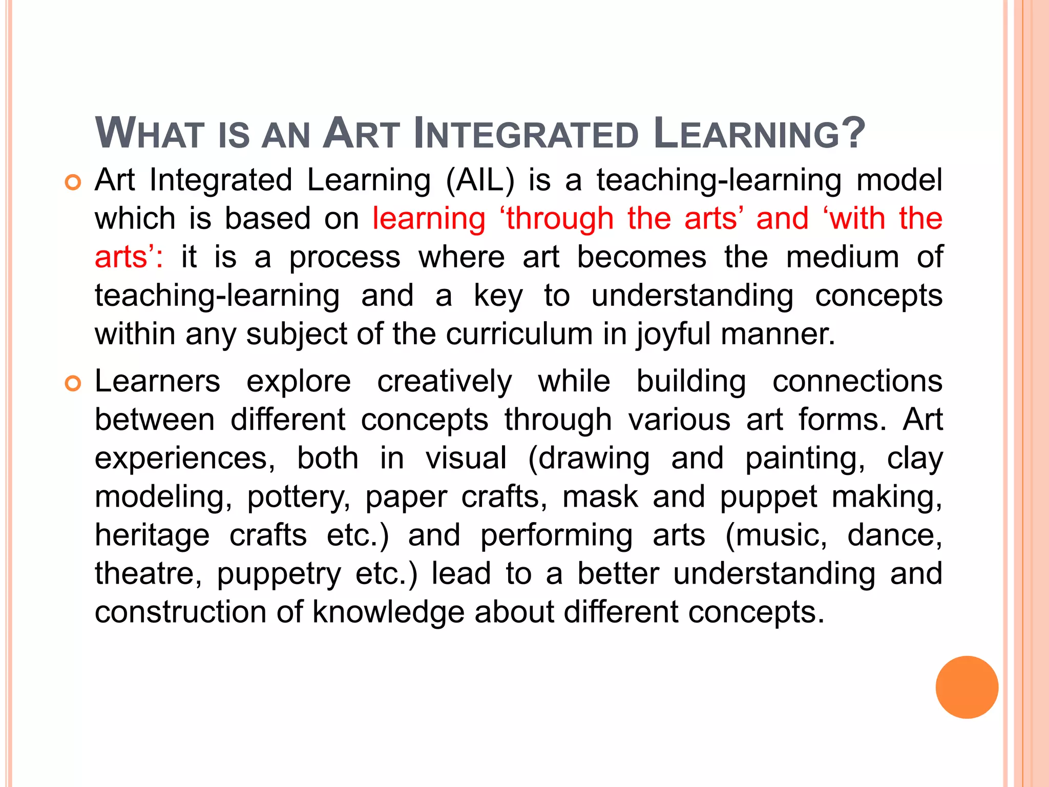Art Integrated Learning PPT by Dr Sarvesh Mourya NCERT | PPTX