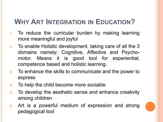 Art Integrated Learning PPT by Dr Sarvesh Mourya NCERT | PPTX | Arts ...