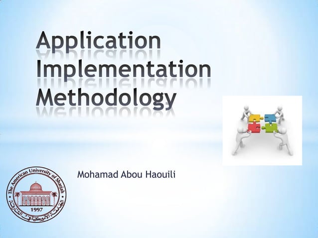 Application Implementation Methodology (AIM) | PPTX | Computer Software ...