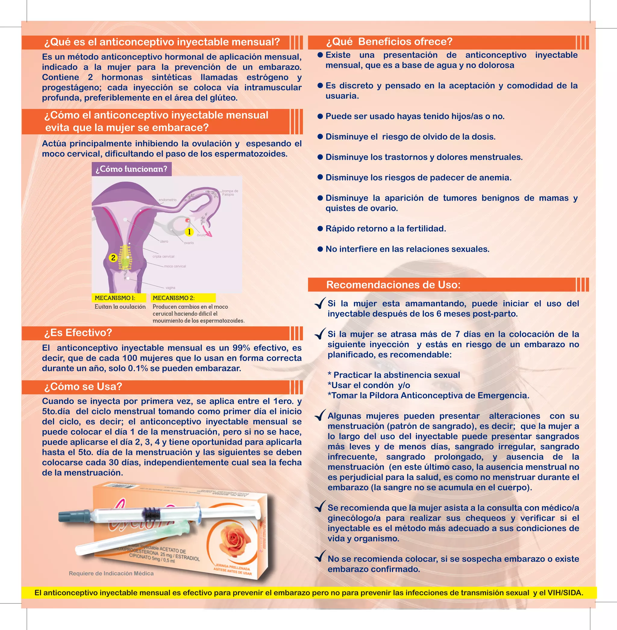 Método Anticonceptivo Hormonal Inyectable Mensual. | PDF