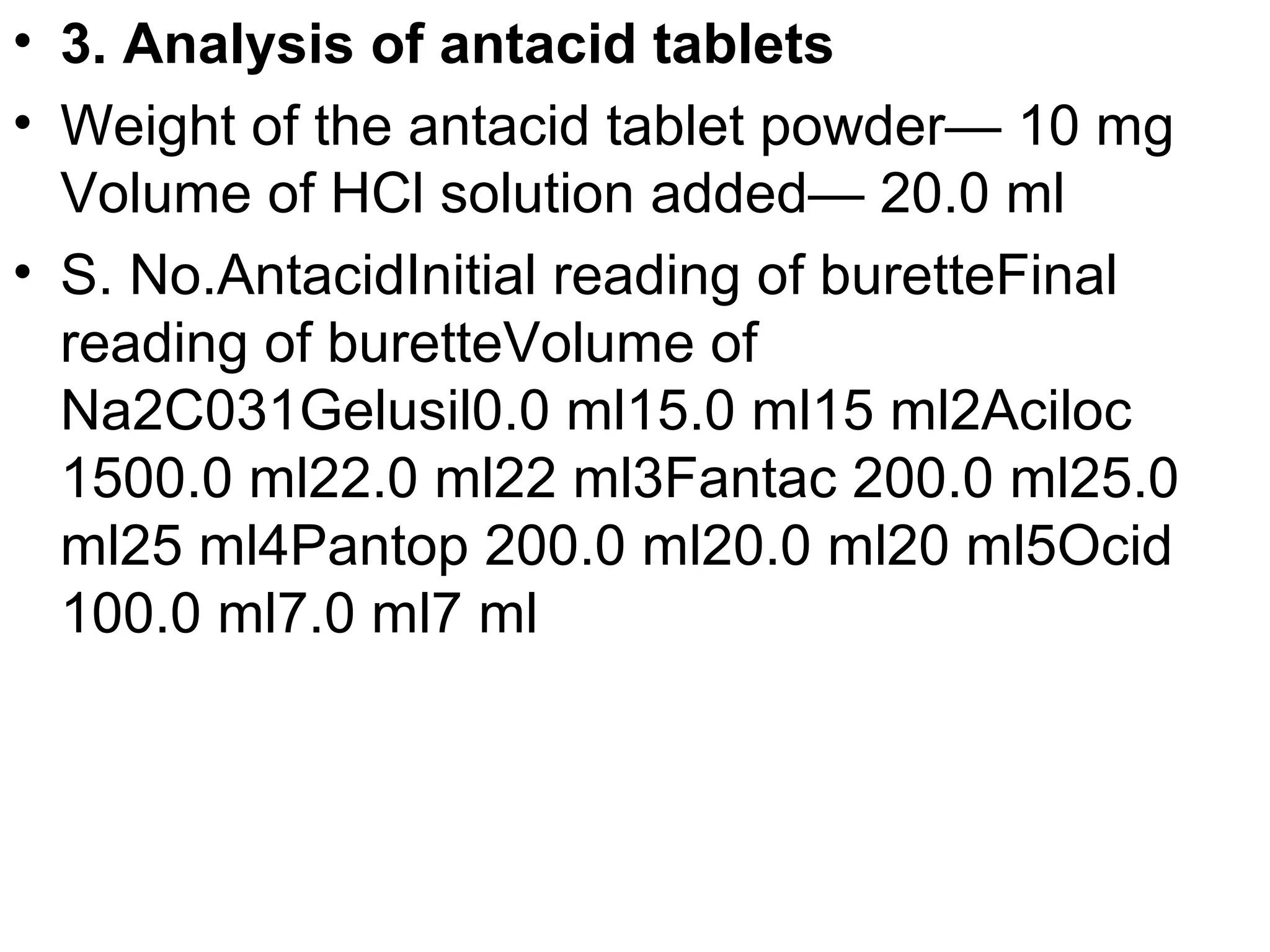 To Determine which Antacid could Neutralize the most Stomach Acid | PPT