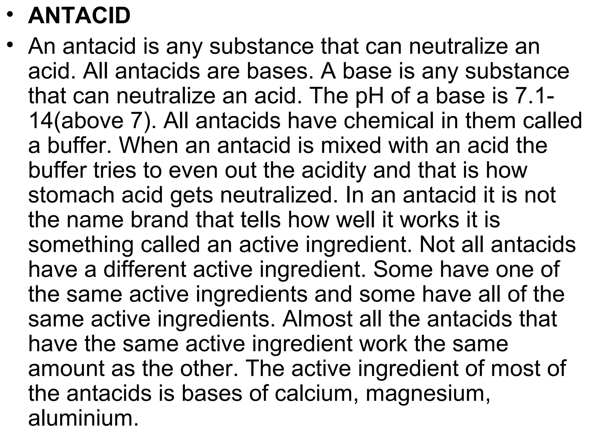 To Determine which Antacid could Neutralize the most Stomach Acid | PPT