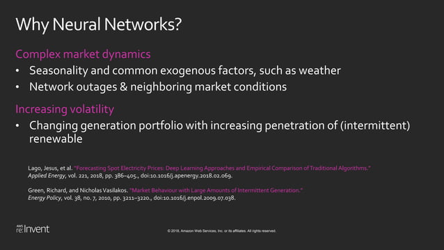 AWS re:Invent 2018 - AIM401-R2 - Deep Learning Applications with Tensorflow | PPT