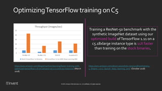 AWS re:Invent 2018 - AIM401 - Deep Learning using Tensorflow | PPT