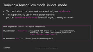 AWS re:Invent 2018 - AIM401 - Deep Learning using Tensorflow | PPT
