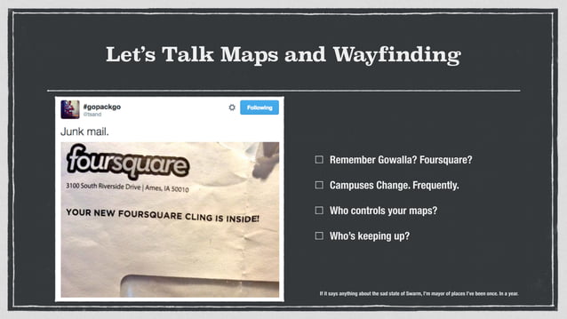 Finding Your Way - Big Data vs. Wayfinding On Your Campus - #heweb15 #aim7 | PPT
