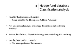 Hedge Fund Indexes and Strategy Classification | PDF | Databases ...