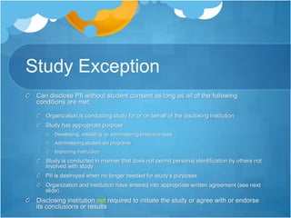 Aim analytics panel: FERPA | PPTX