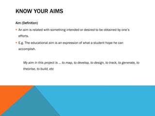 Aim and objectives | PDF