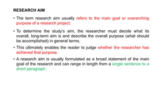 AIM AND OBJECTIVES IN THE RESEARCH..pptx