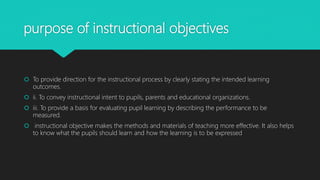 dimensions of instructional objectives | PPT