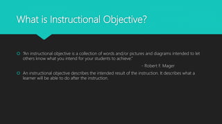 dimensions of instructional objectives | PPT