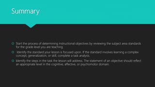 dimensions of instructional objectives | PPT