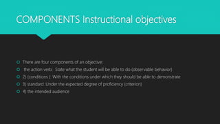 dimensions of instructional objectives | PPT