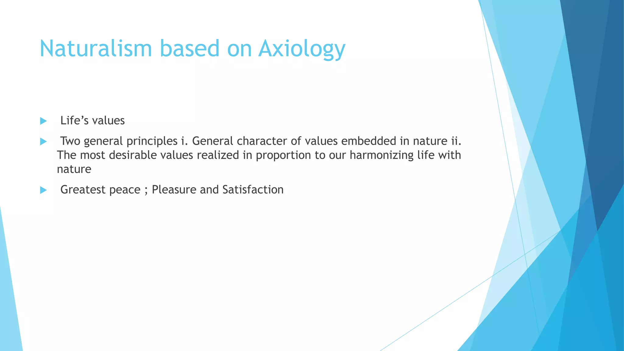 naturalism philosophy and education | PPTX