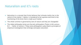 naturalism philosophy and education | PPT