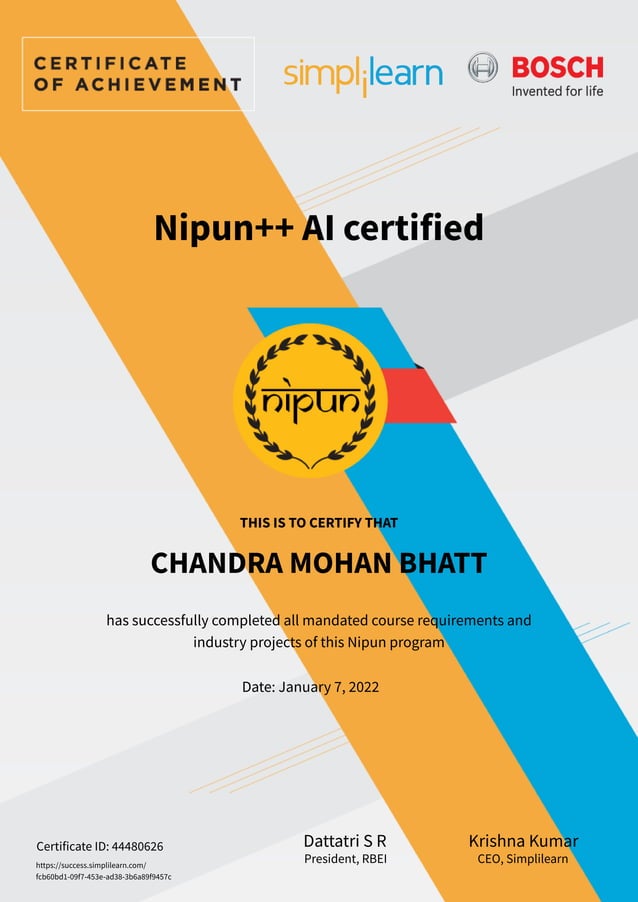 Master's certificate Artificial Intelligence | PDF | Free Download