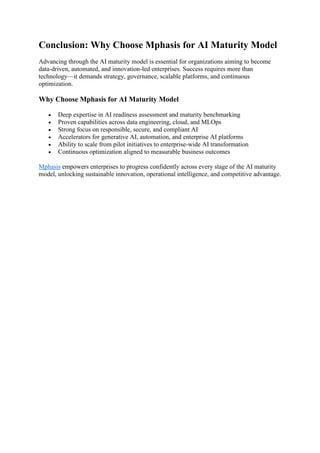 AI Maturity Model: A Strategic Framework for Scalable Enterprise AI ...