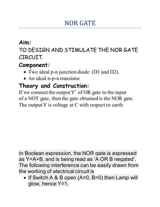 physics investigatory on logic gates | DOCX