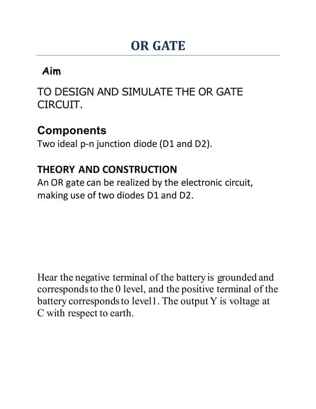 physics investigatory on logic gates | DOCX