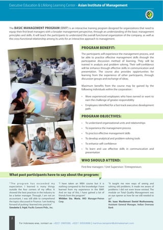 AIM Basic Management Program 2013 | PDF