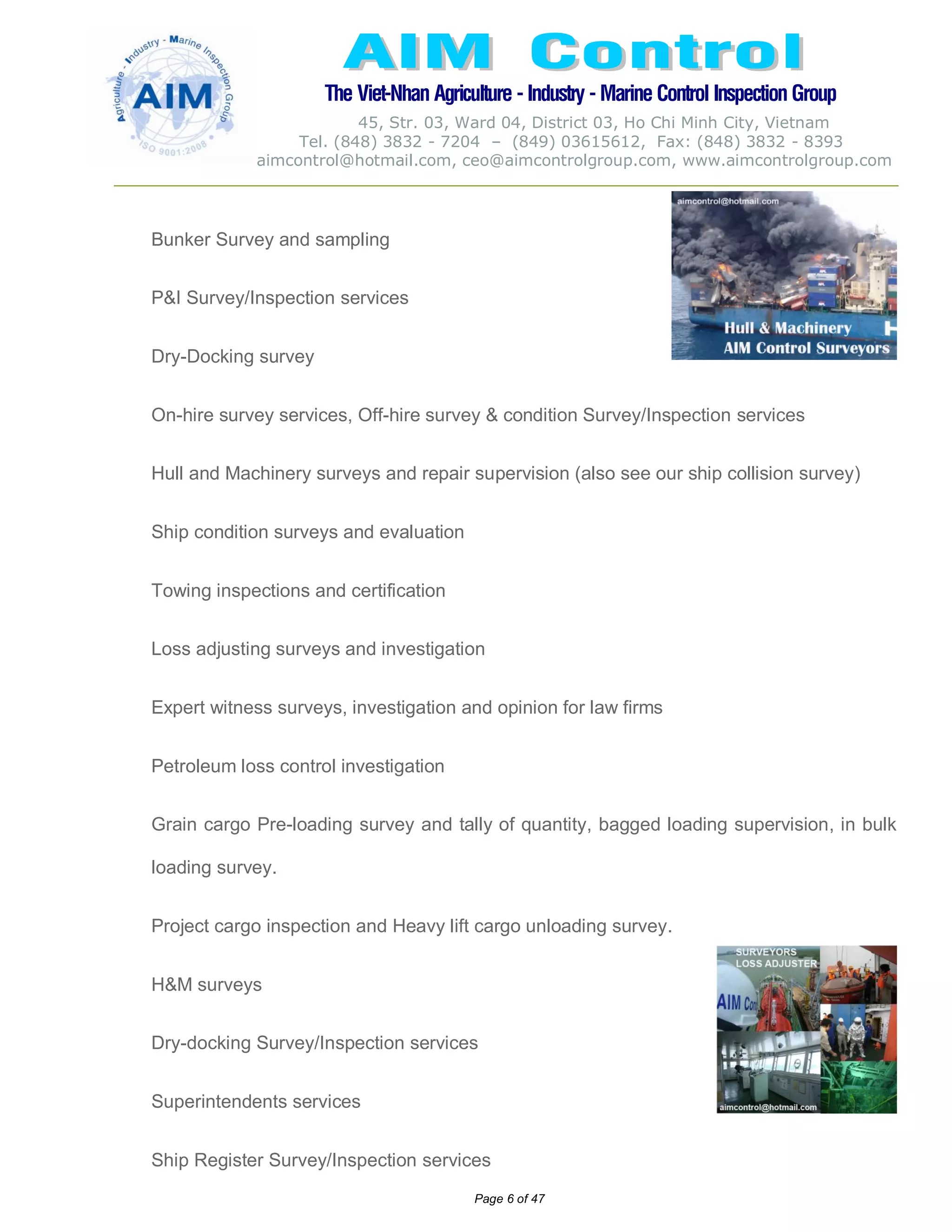 MARINE SURVEY/CARGO SURVEY QUALITY CONTROL CERTIFICATION | PDF