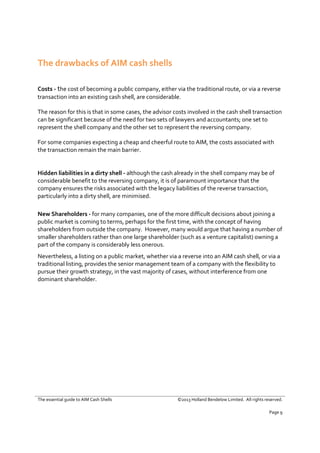 AIM Cash Shells Guide | PDF