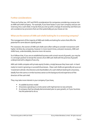 AIM Cash Shells Guide | PDF