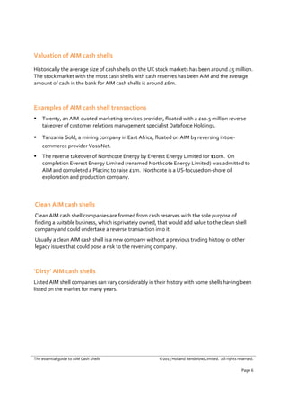 AIM Cash Shells Guide | PDF