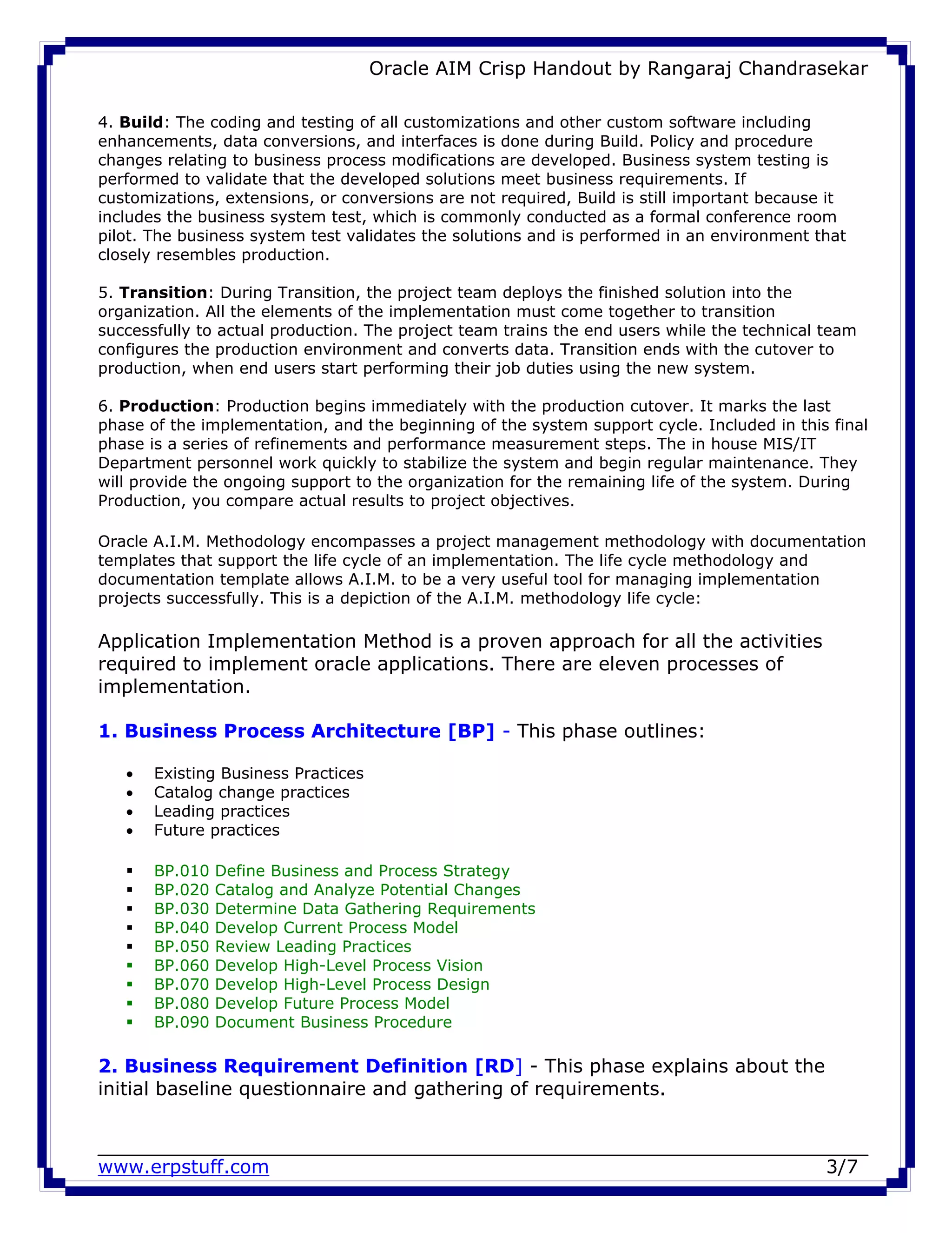 Aim crisp handout | PDF
