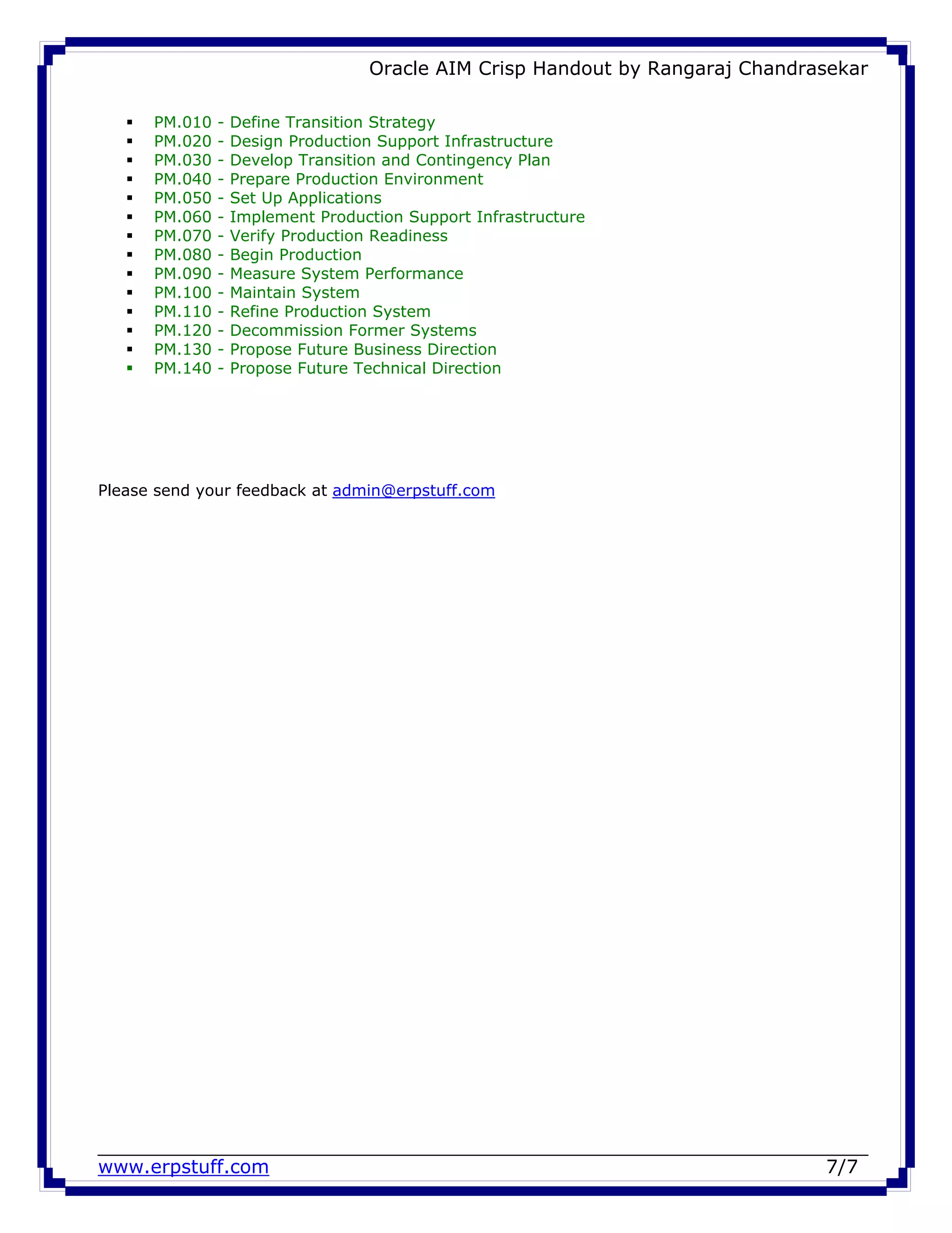 Aim crisp handout | PDF